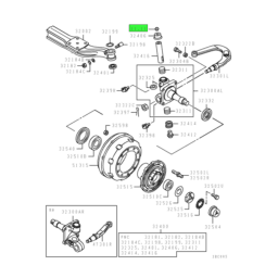 Mitsubishi FUSO® Truck Parts | Axle | Front Axle Hub And Drum