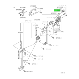Mitsubishi FUSO® Truck Parts | Door | Front Door Locking And Regulator