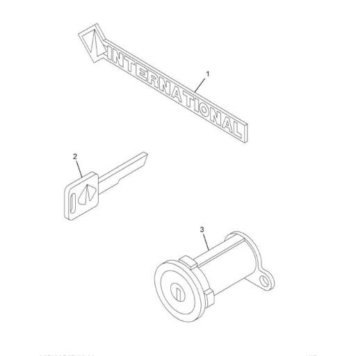 2013166C92 Navistar International | Door Lock Cylinder Kit Coded K-300 ...