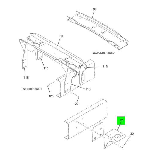 3553664C1 Navistar International | BRACKET MOUNTING FRONT CAB | Source ...