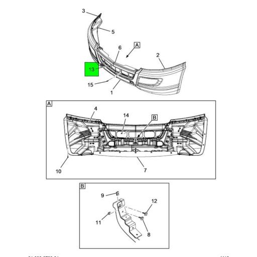 4075443C2 Navistar International | Bumper Screen With Fog Radar ...