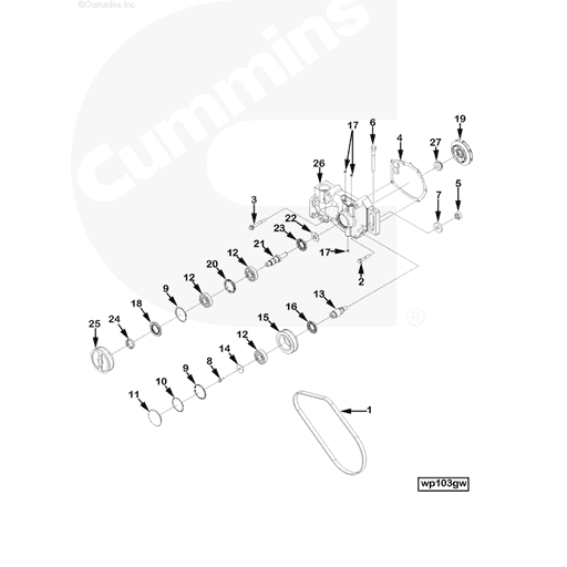 4979139 Cummins | Water Pump And Idler | Source One Parts Center