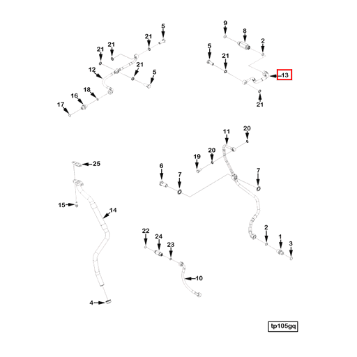 3686397 Cummins | Turbocharger Coolant Supply Tube | Source One Parts ...