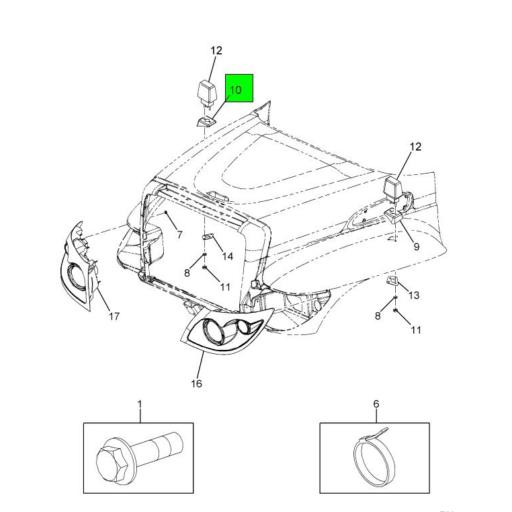 3544467C1 Navistar International | Turn Signal Light Mounting Base ...