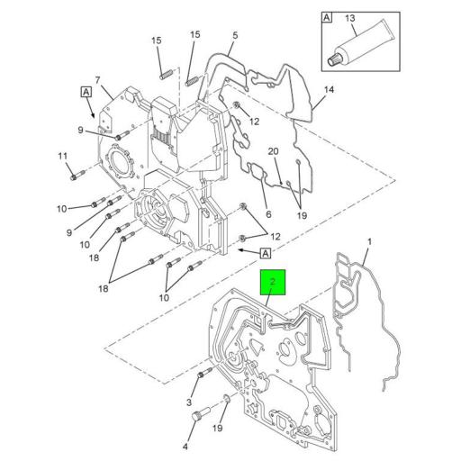 1826335C91 Navistar International | COVER ASSEMBLY FRONT CRANKCASE REAR ...
