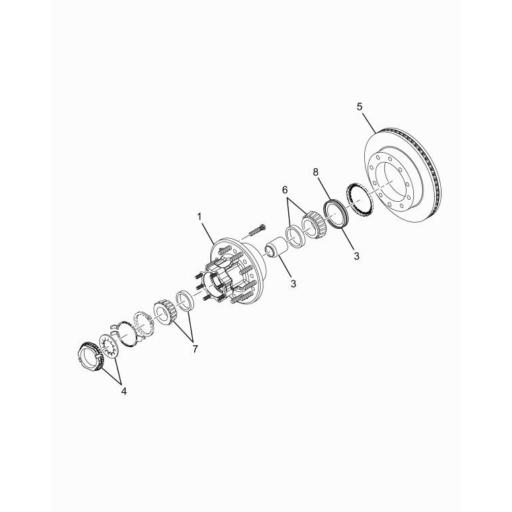 4222157C91 Navistar International | Rear Wheel Hub with Rotor Right ...