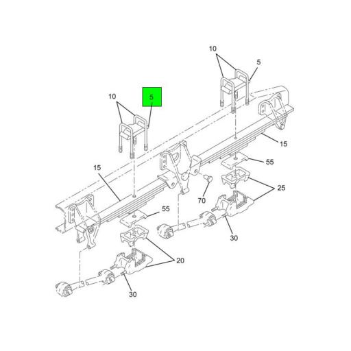 581744C2 Navistar International | SEAT REAR SPRING U-BOLT | Source One ...