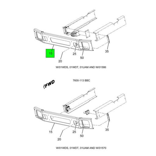 3553303C3 Navistar International | Front Bumper | Source One Parts Center