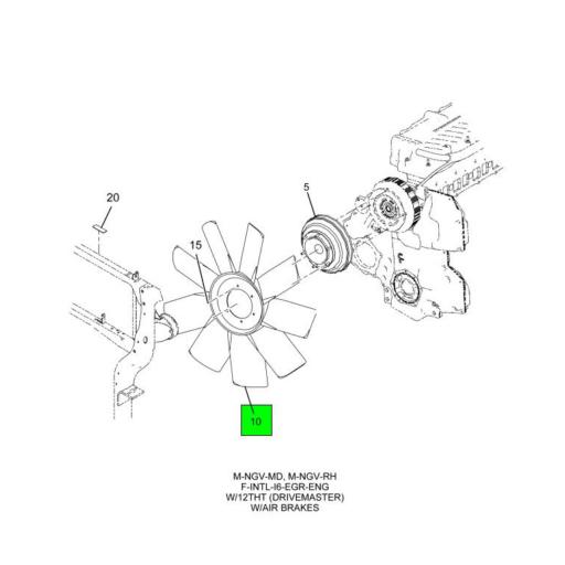 3593881C1 Navistar International | Fan Engine Cooling 28-Inch Diameter ...