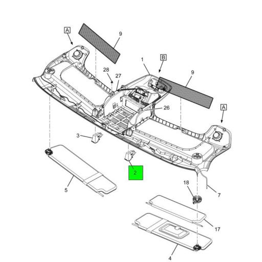 3565232C2 Navistar International | Sunvisor Rod Clip Left-Hand Drivers ...