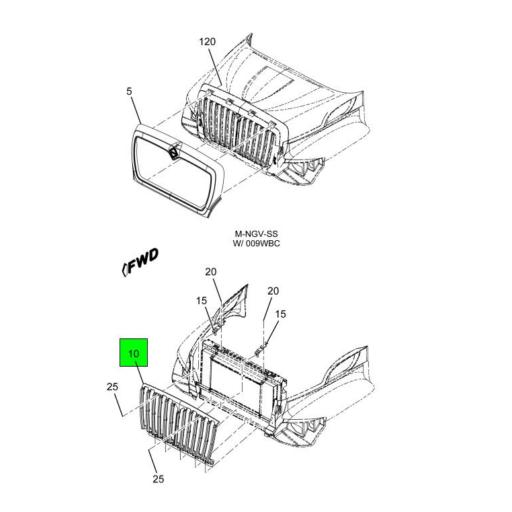 3613684C91 Navistar International | Grille Assembly Fixed with Screen ...