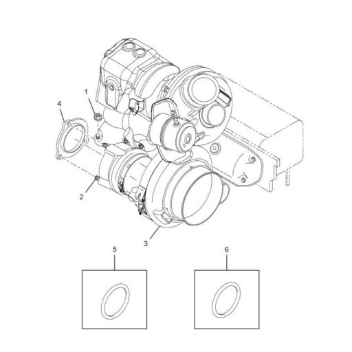 1889487C93 Navistar International | Low-Pressure Turbocharger Kit 466ST ...