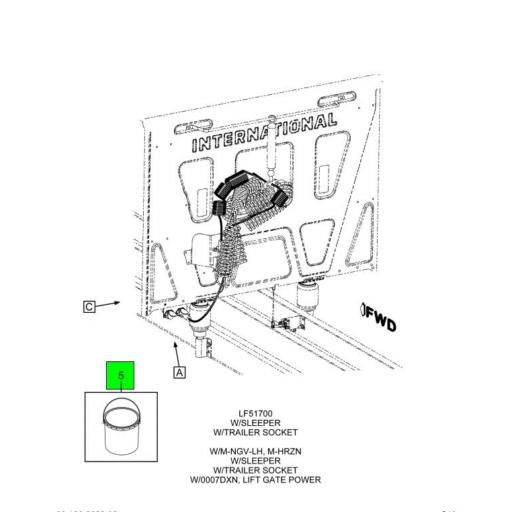 3827597C91 Navistar International | Trailer Socket Cable Assembly ...