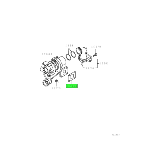 ME013727 Mitsubishi FUSO | Turbocharger Gasket | Source One Parts Center