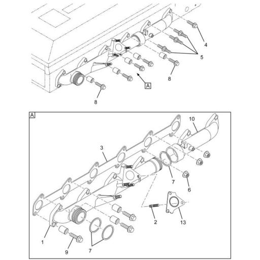 7092501C94 Navistar International | Exhaust Manifold Front and Rear Kit ...