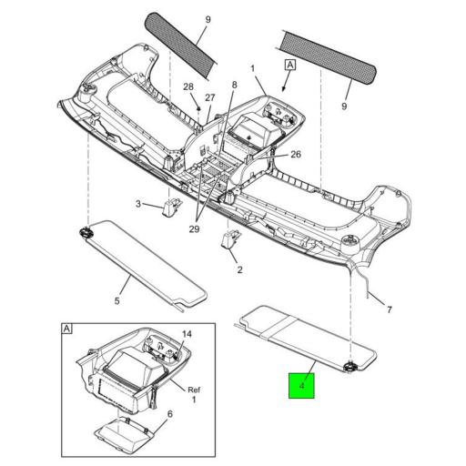 3615175C1 Navistar International | Sun Visor Medium Neutral Left-Hand ...
