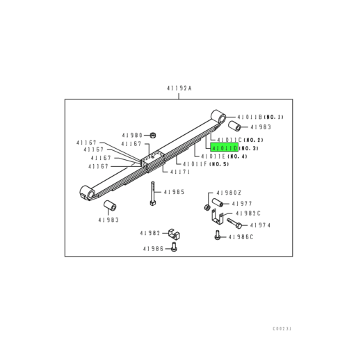 ML282374 Mitsubishi FUSO | Rear Suspension Spring Leaf | Source One ...