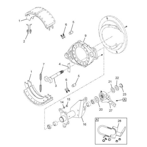 3717820C91 Navistar International | Rear LT Brake Group 165 x 70 ...