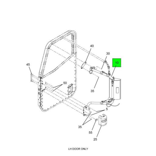 3533511C95 Navistar International | Right Heated and Lighted Mirror ...