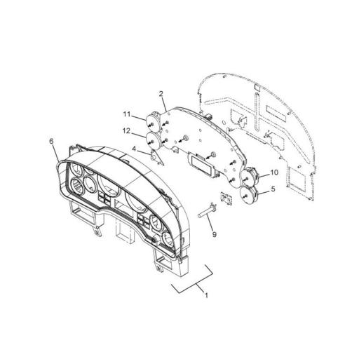 2602879C93 Navistar International | Left Cluster Housing Black E/M ...