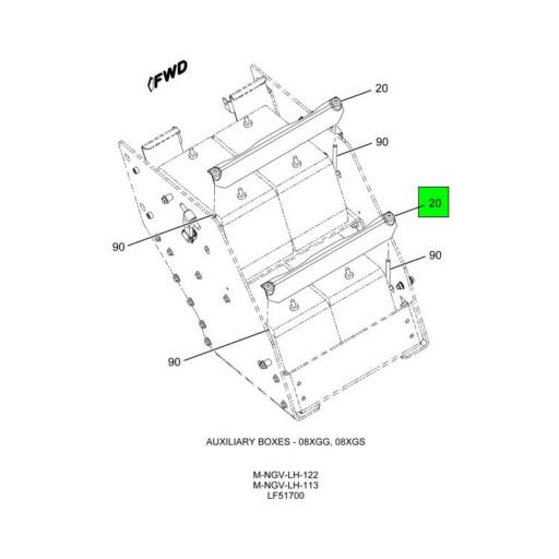 3987163C3 Navistar International | Battery Hold-Down Retainer | Source ...