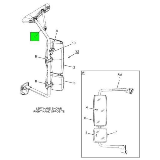 2505277C4 Navistar International | Right-Hand Mirror/CB Radio Bracket ...