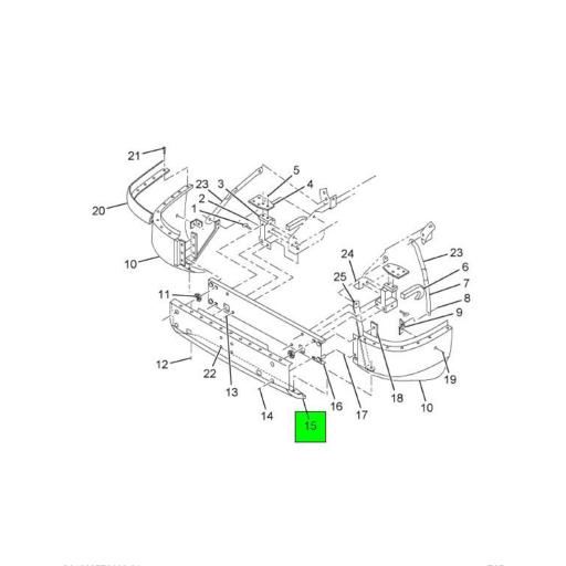 2006182C1 Navistar International | Front Center Bumper with Fog Lights ...