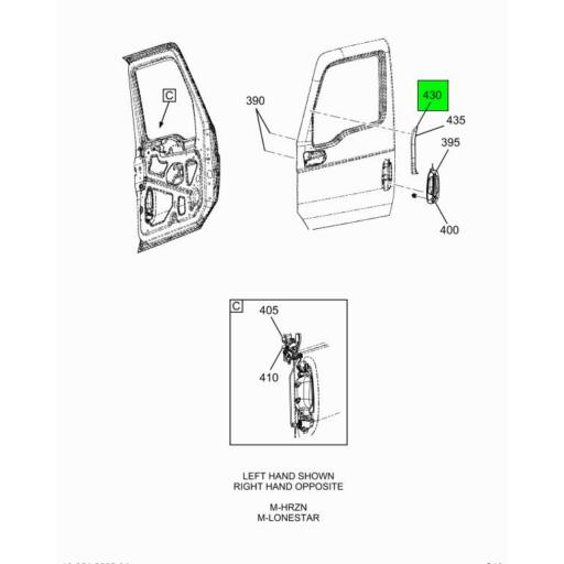 4098534C1 Navistar International | DEFLECTOR ASSEMBLY EXT A- PILLAR ...