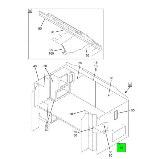 3515811C2 Navistar International | Sleeper Panel Left Premium Trim Blue ...