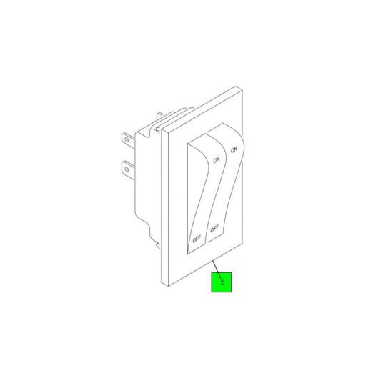 93108500 IC Bus | Switch On/Off Split Rocker DPDT | Source One Parts Center