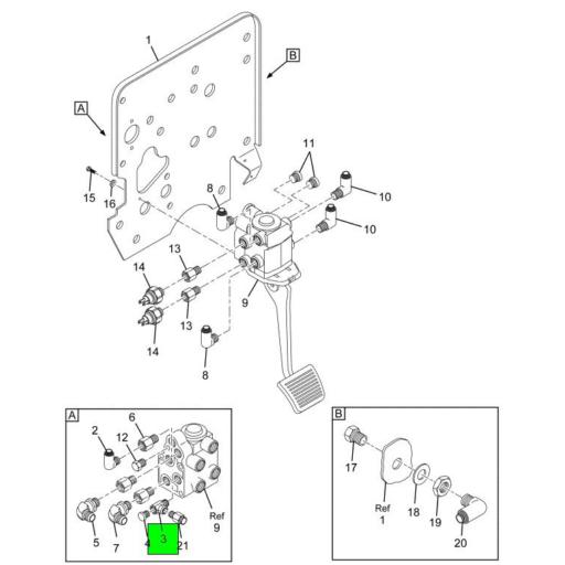 3515896C1 Navistar International | T Fitting Quick-Connect 1/2 in NPT x ...
