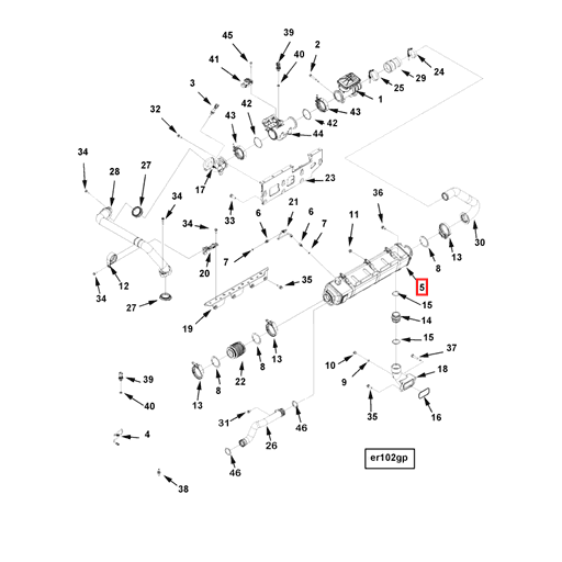 3688603 Cummins | Exhaust Gas Recirculation Cooler | Source One Parts ...