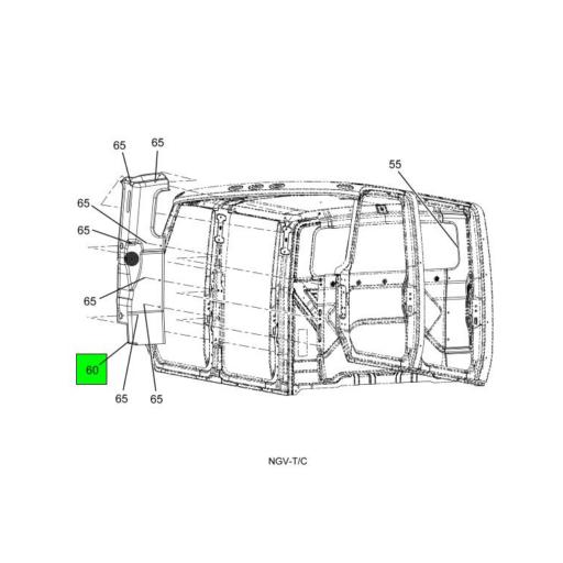 6104590C1 Navistar International | Left Interior Side Trim Panel ...