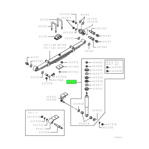 MC091947 Mitsubishi FUSO | Front Suspension Shock Absorber | Source One ...