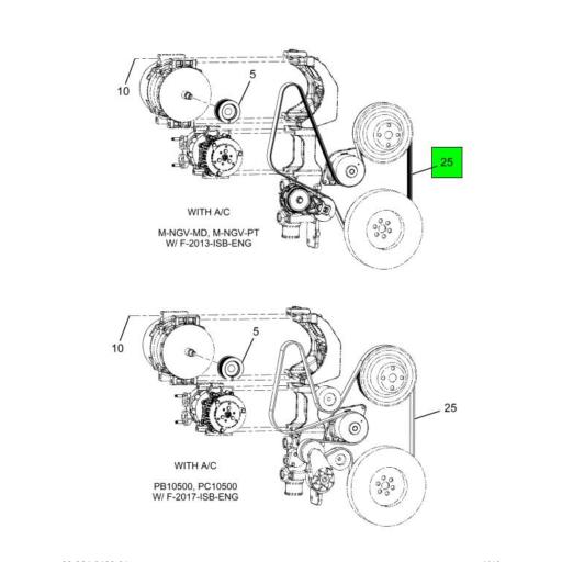 3866104C2 Navistar International | Fan Belt Accessory 8-PK 2108 mm ...