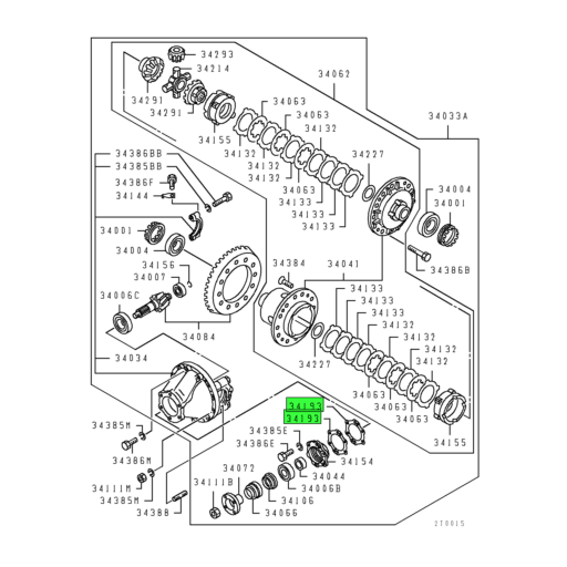 MC819273 Mitsubishi FUSO | Rear Differential Reduction Pinion Bearing ...