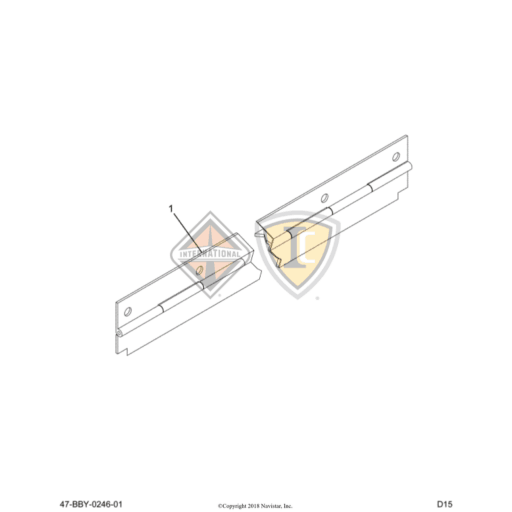 415040010 IC Bus | Hinge 36-5/8 In Luggage Box Door | Source One Parts ...