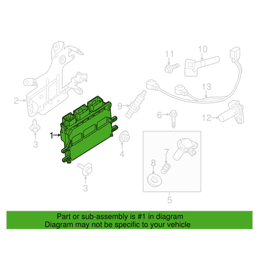 FP5Z12A650ADB Ford | Engine Control Module ECM EEC V - FC91AL0A10SNL1 ...