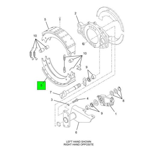 2521106C1 Navistar International | Lined Brake Shoe | Source One Parts ...