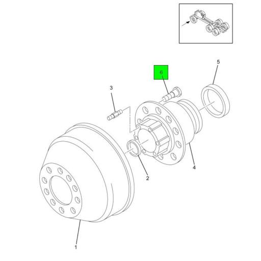 1659066C1 Navistar International | Right-Hand Wheel Stud - 5 Pack ...