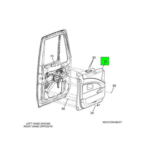 3533768C95 Navistar International | Right Door Trim Panel | Source One ...