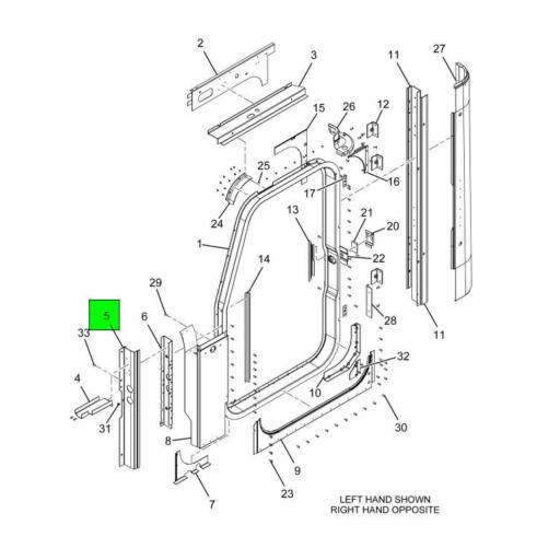 3514220C5 Navistar International | Panel Inner Hinge Pillar Left ...