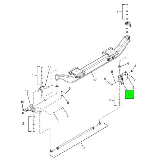 H58900274 Navistar International | Right-Hand Backbone and Spindle Pin ...