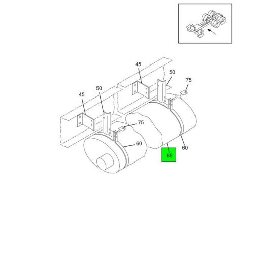 2024539C1 Navistar International | MUFFLER EXHAUST ASSEMBLY EXHAUST ...