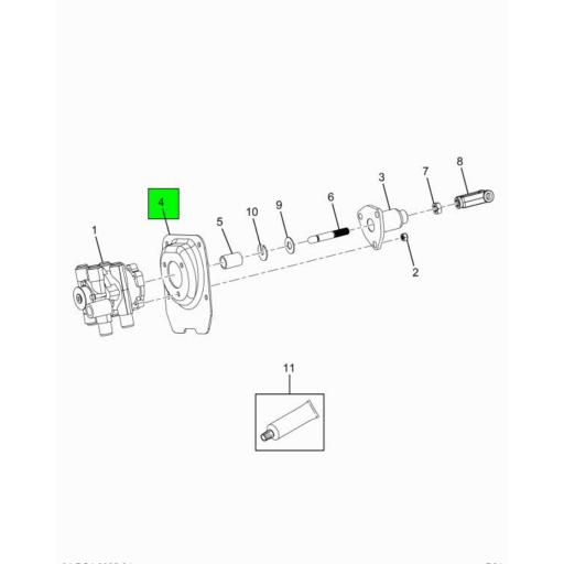 6712662C1 Navistar International | Brake Control Valve Adapter | Source ...