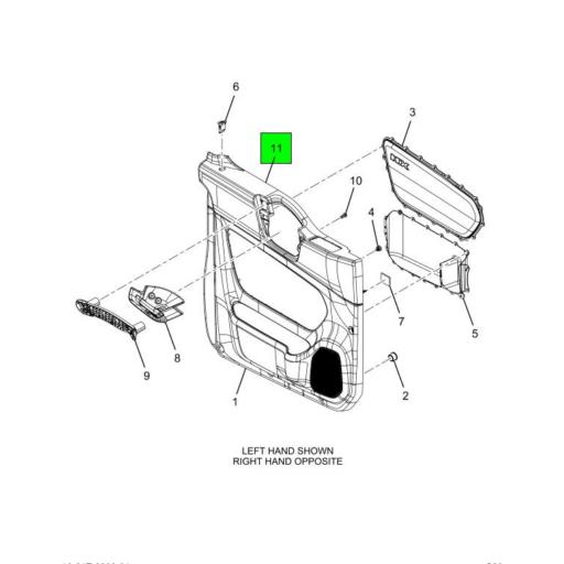 4157612C1 Navistar International | Left-Hand Upper Door Trim Panel ...