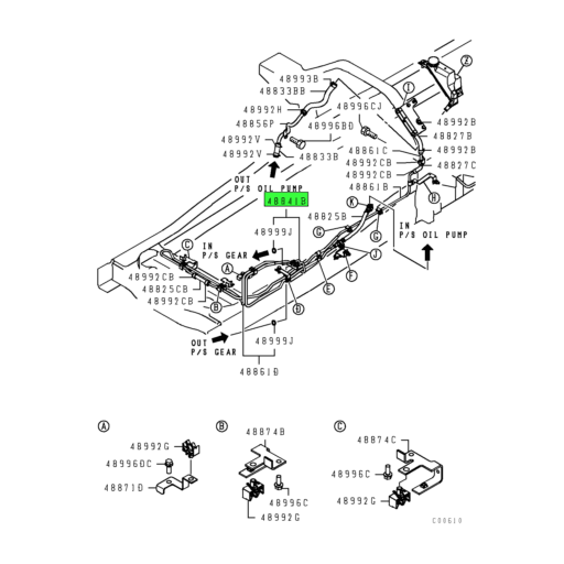 ML254166 Mitsubishi FUSO | Power Steering Oil Tube | Source One Parts ...