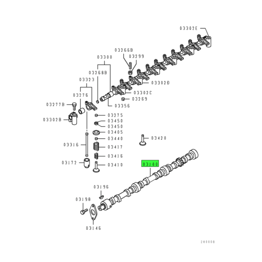 ME081737 Mitsubishi FUSO | Camshaft | Source One Parts Center