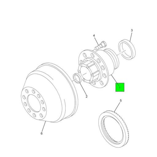 2021554C91 Navistar International | Front Wheel Hub with Cups and Studs ...