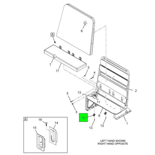 3827500C2 Navistar International | Seat Cushion Rotation Clip | Source ...